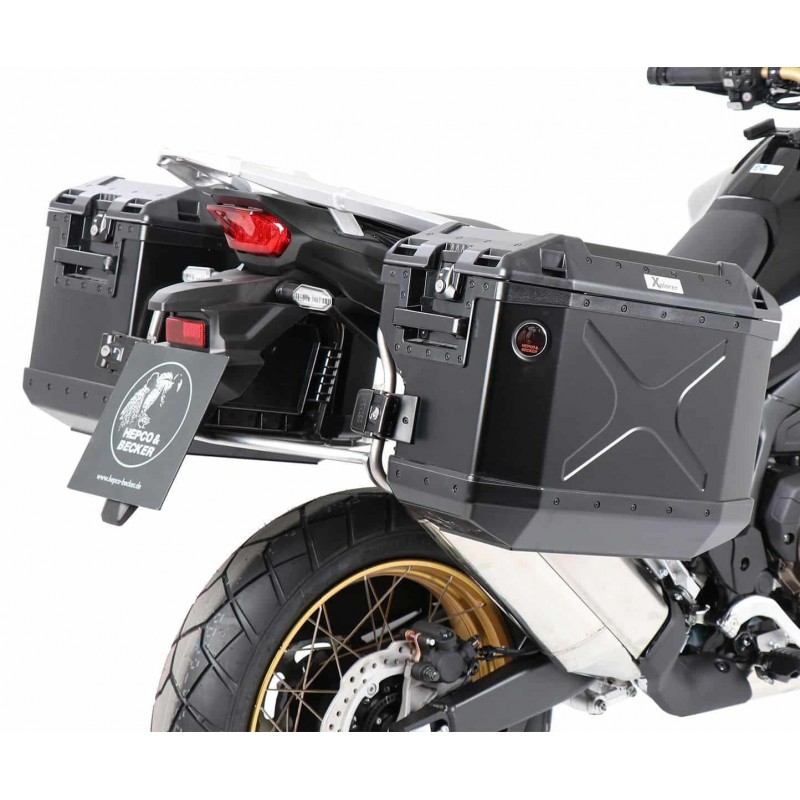 Hepco-Becker Xplorer Black Side Case Set 2024 for Honda Africa Twin CRF