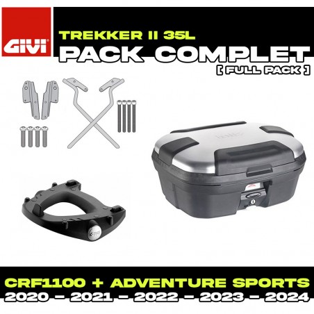 Paquete Top-Case Givi Trekker II 35L Alu